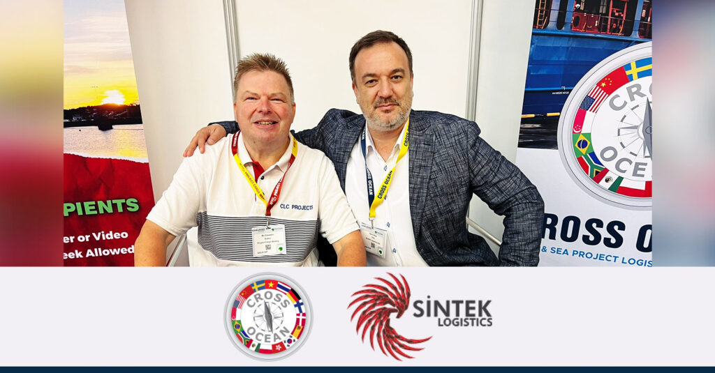 Cross Ocean meeting with Oğuz Büte of Sintek Logistics at our booth A2 ...