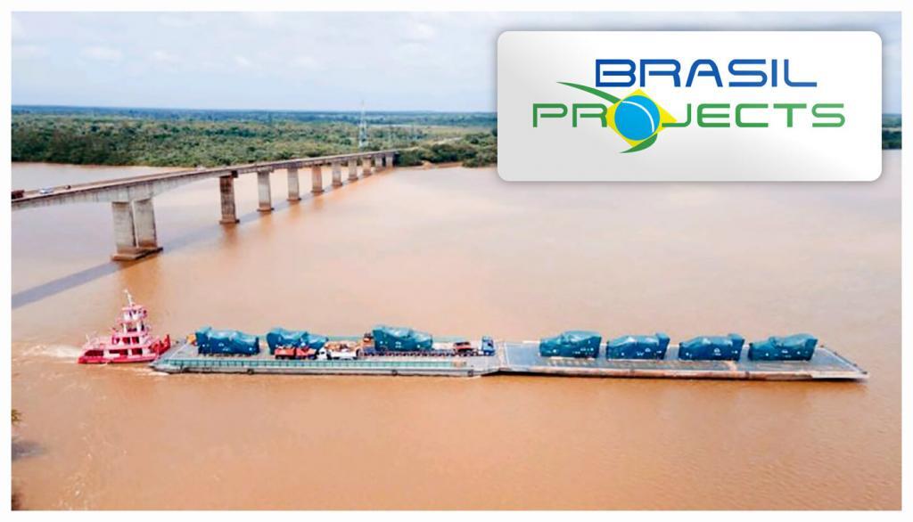 Brasil Projects Performing Barge RORO Transport of 7 x 140mt Engines ...