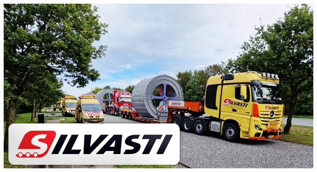 Cable Drums Being Transported by Silvasti in Denmark - Cross Ocean